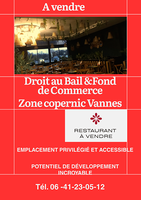 Annonce cession de droit au bail Vannes (56000) (commerces) WI176703149